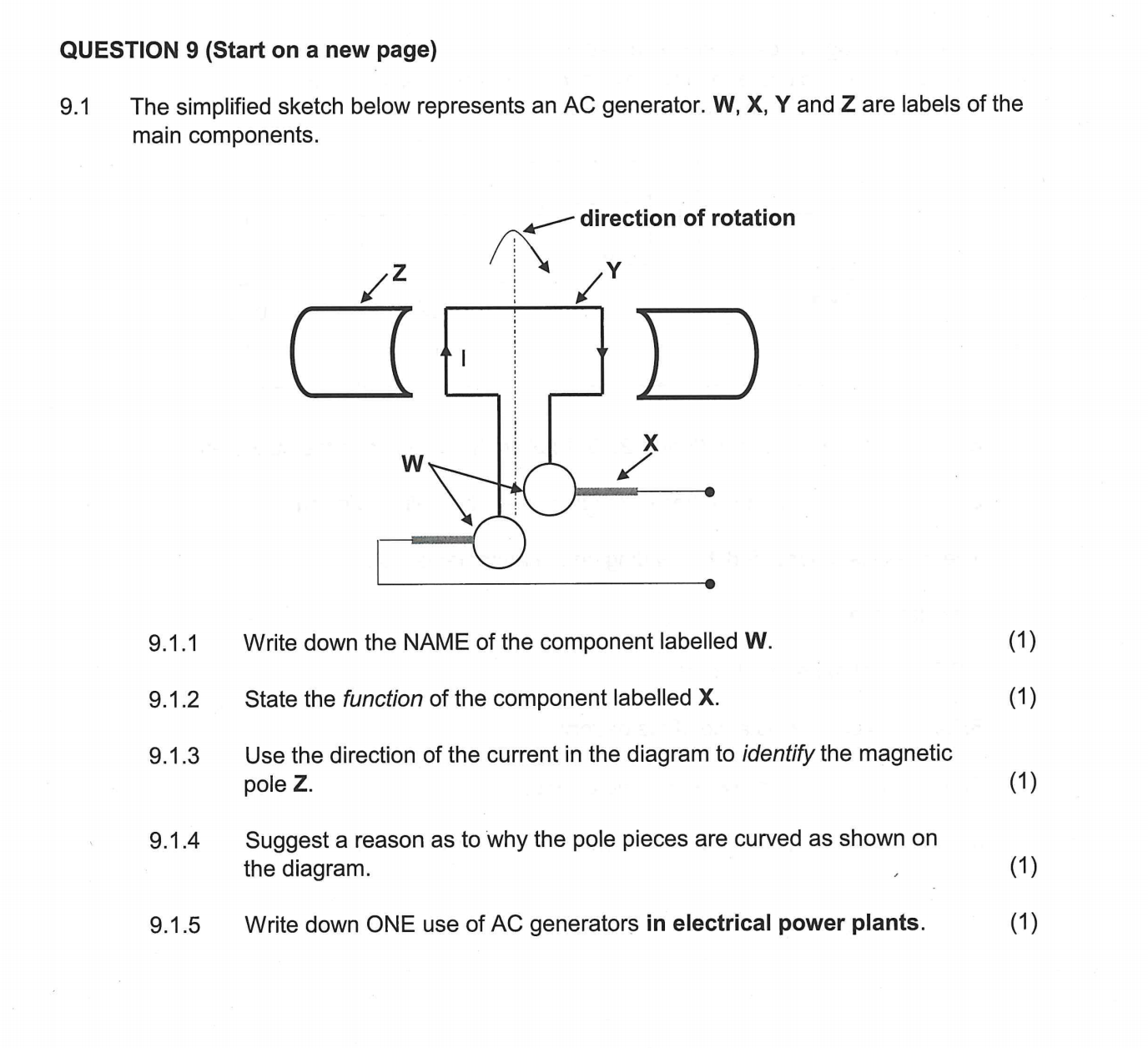Grade 12 revision questions – Physical Sciences Break 1.0