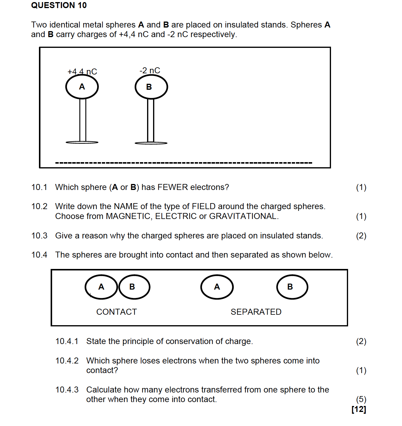 Grade 10 P1 examplar – Physical Sciences Break 1.0