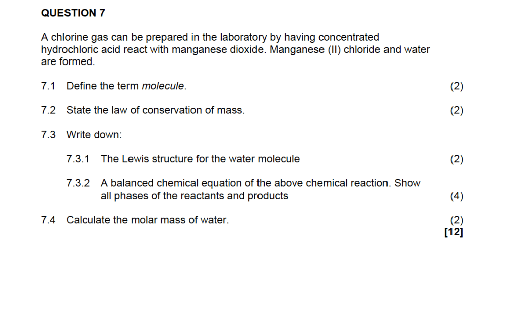 GRADE 10 P2 EXAMPLAR – Physical Sciences Break 1.0
